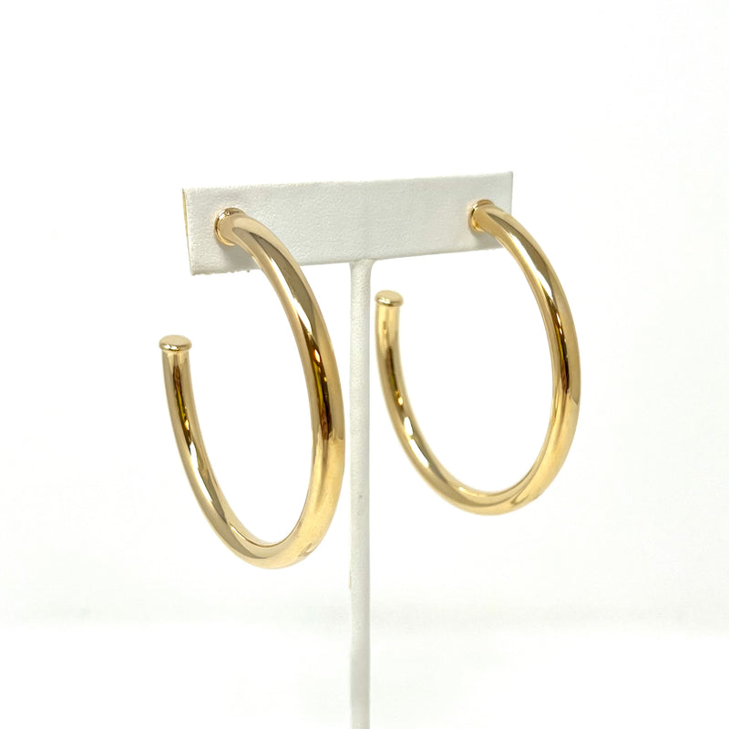 Extra Large Tube Hoops in Gold – ELEVEN11 ACCESSORIES